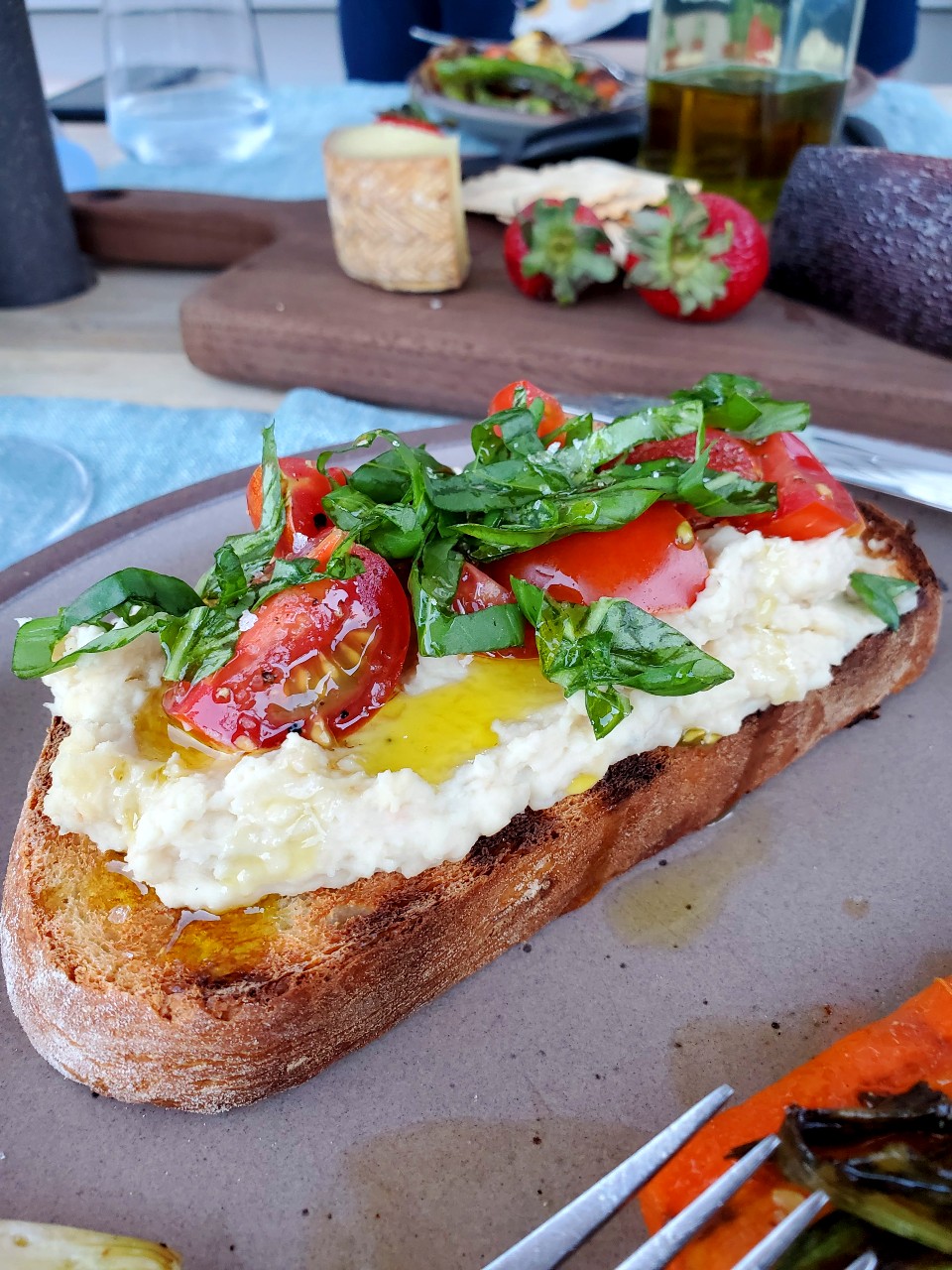 white bean + roasted garlic purée on grilled bread - Give Me Meatloaf
